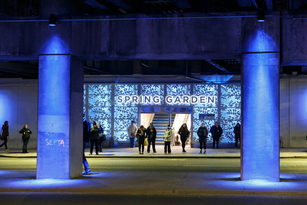Spring Garden El Stop Called ‘Public Art’ by Billy Penn - The Lighting ...